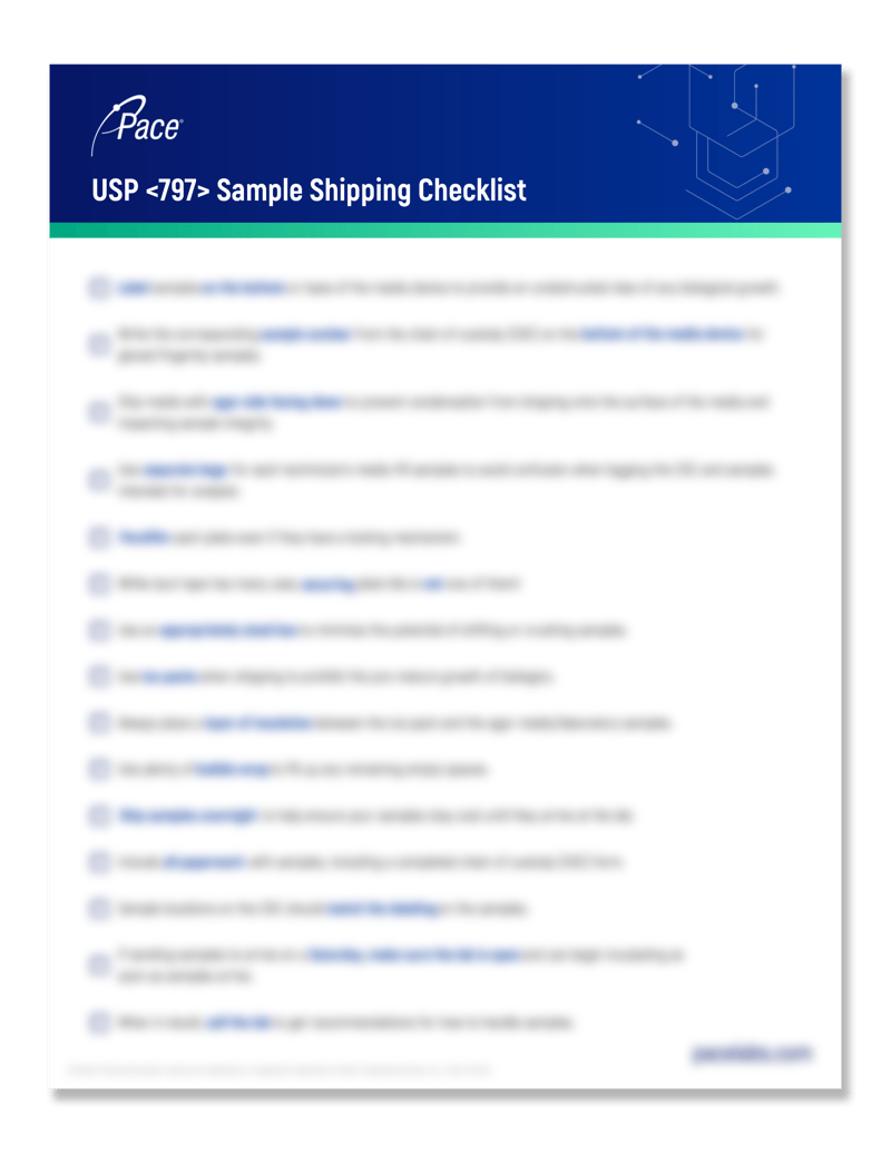 USP 797 Secured Sample Shipping Infoguide