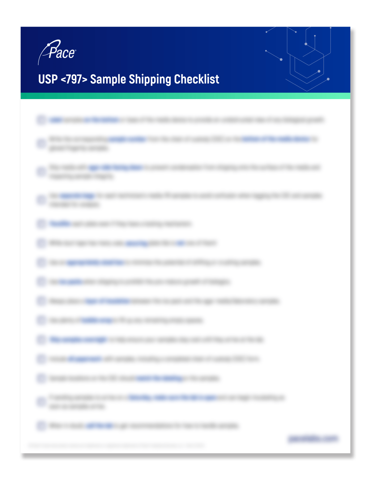 USP 797 Secured Sample Shipping Infoguide